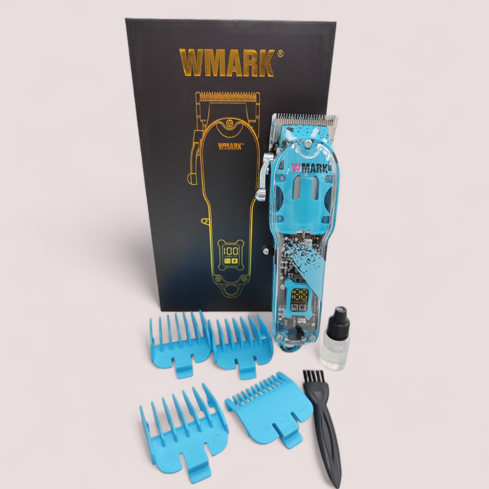 Hair Clipper Transparente 6500RPM Dos Colores- Wmark – Zatys