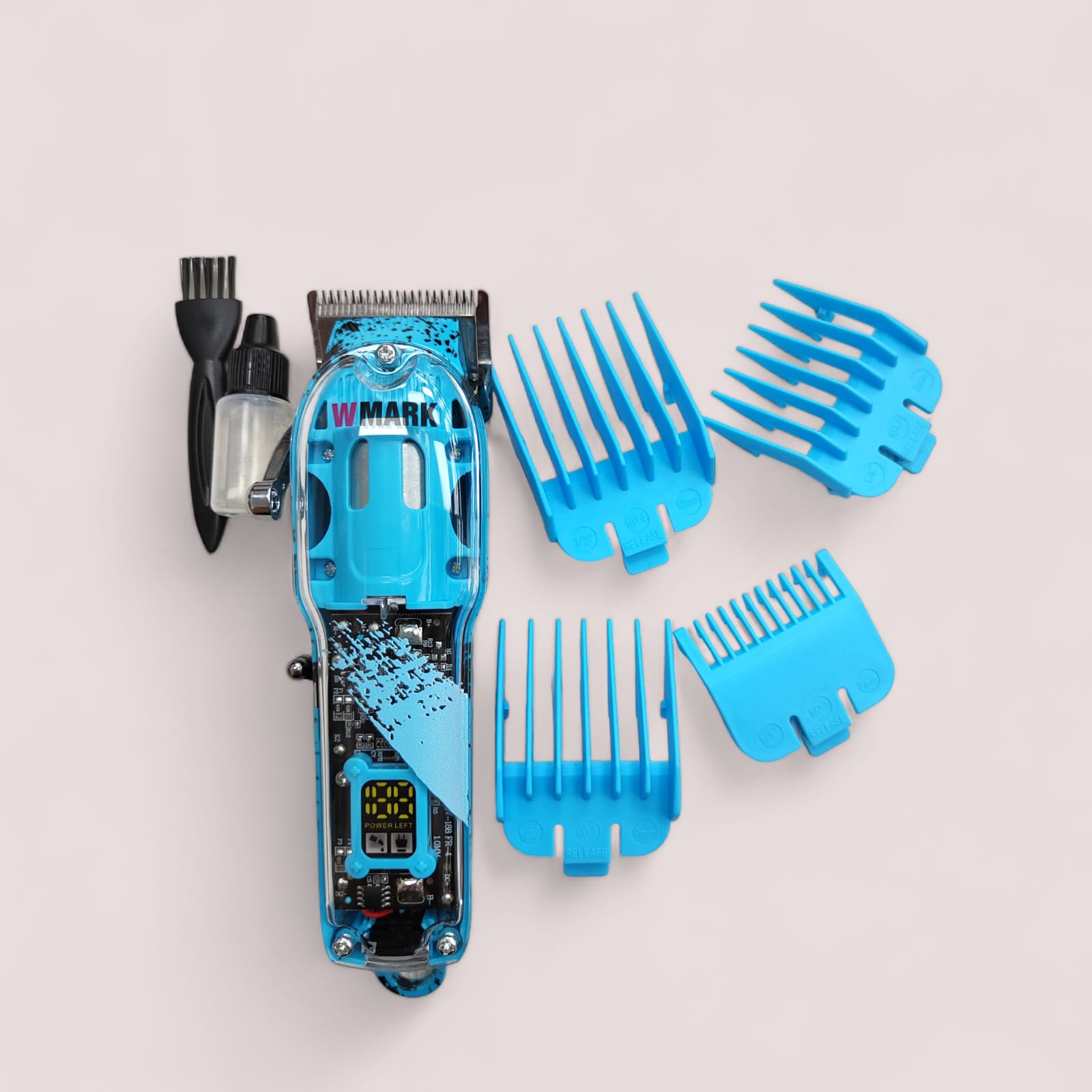 Hair Clipper Transparente 6500RPM Dos Colores- Wmark – Zatys