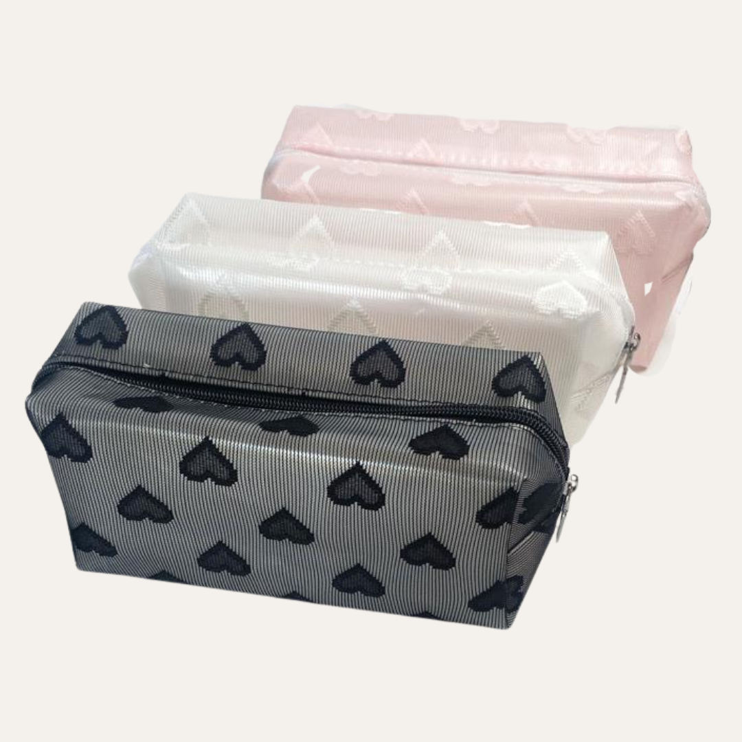 PORTA COSMETICO TIPO CARTUCHERA CORAZONES – CITY GIRL – Zatys